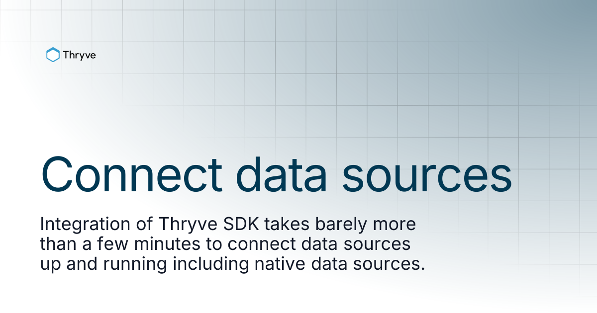 Connect data sources | Thryve Wearable API